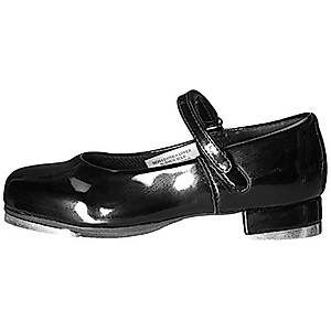 Leo Baby-Girl's Rhythm TAP Dance Shoe, Black, 10 Medium US Toddler