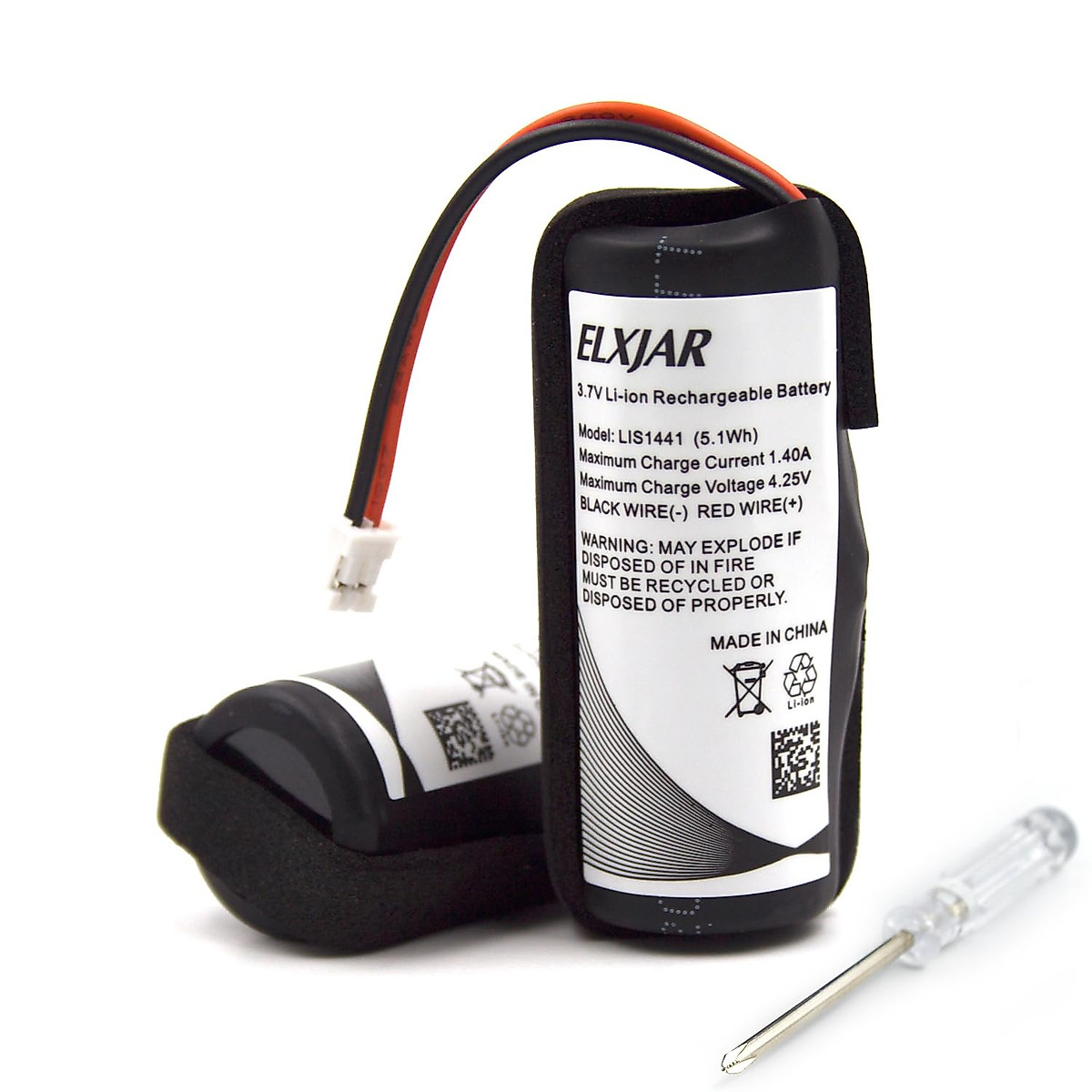 elxjar (2-Pack) 3.7V 1380mAh Extended LIS1441, LIP1450 Battery Replacement for Sony PS3 Playstation 3 Move Motion Controller CECH-ZCM1E, CECH-ZCM1U