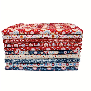 iNee Candy Bloom Fat Quarters Fabric Bundles, Quilting Sewing Precut Cotton Fabric, 18 x 22 inches, Candy Bloom