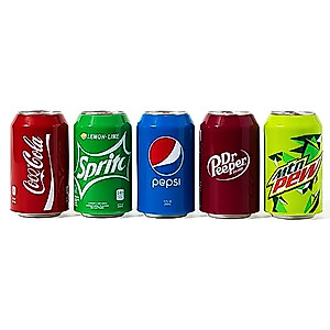 5 Pack Beer Can Covers That Look Like Soda Hide Your Beer Can Silicone Sleeve Suitable for All standard 12FL OZ, Golf Accessories, beer Gifts for Men Women Gag Gift