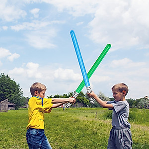 16 PCS Inflatable lightsaber - LIYDE Light Saber Sword Toys Party Bags Stocking Stuffers Favors Inflatable Swords for Star Wars Themed Party,Cosplay Party