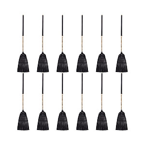 SPARTA Flo-Pac Janitor Broom Warehouse Broom for Cleaning, 57 Inches, Black, (Pack of 12)