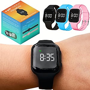 CADEX Vibrakidz - 15 Alarm Vibrating Reminder Watch with Interval Timer - 3 Straps Included