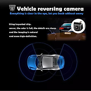 Dewkou Pack-1 HD Vehicle Backup Camera, 720P Night Vision Navigation Video Camera, 170° Adjustable Wide Angle Camera, Shockproof Fisheye Lens Parking Cameras, for Cars Trucks SUVs RVs Vans (Black)