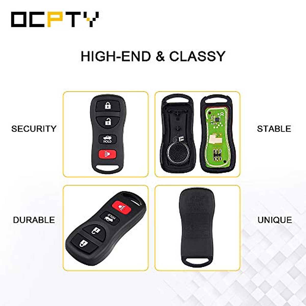 OCPTY 1X Flip Key Entry Remote Control Entry Remote key Fob for 02-17 for Nissan A ltima Maxima Murano 350Z Quest Armada Sentra Versa Pathfinder for Infiniti I35 G35 KBRASTU15