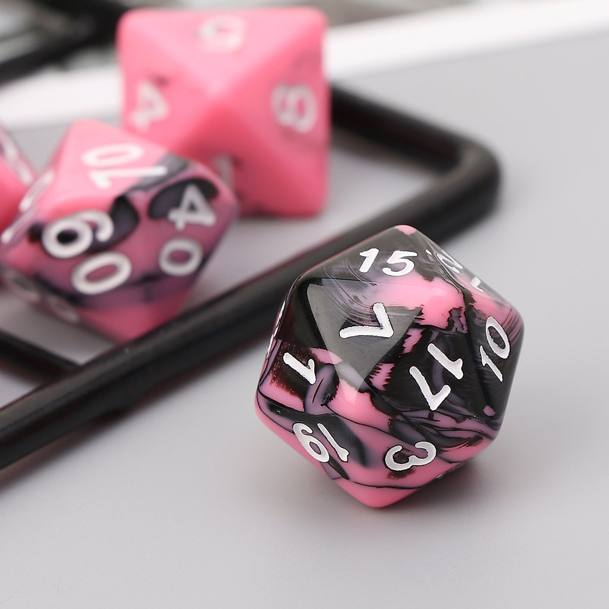 HELYZQ 7pcs/Set Dice for TRPG D4-D20 Multi-Sided Dices Polyhedral