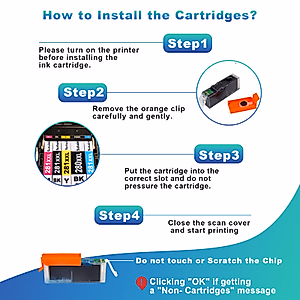 280XXL 281XXL PGI-280 CLI-281 Compatible Ink Cartridge Replacement for Canon 280 281 XXL Ink to use with PIXMA TR8600 TS9500 TR8622 TR8622a TR8620 TS700 TS6100 TS6120 TR7520 TS6200 Printer (5 Pack)