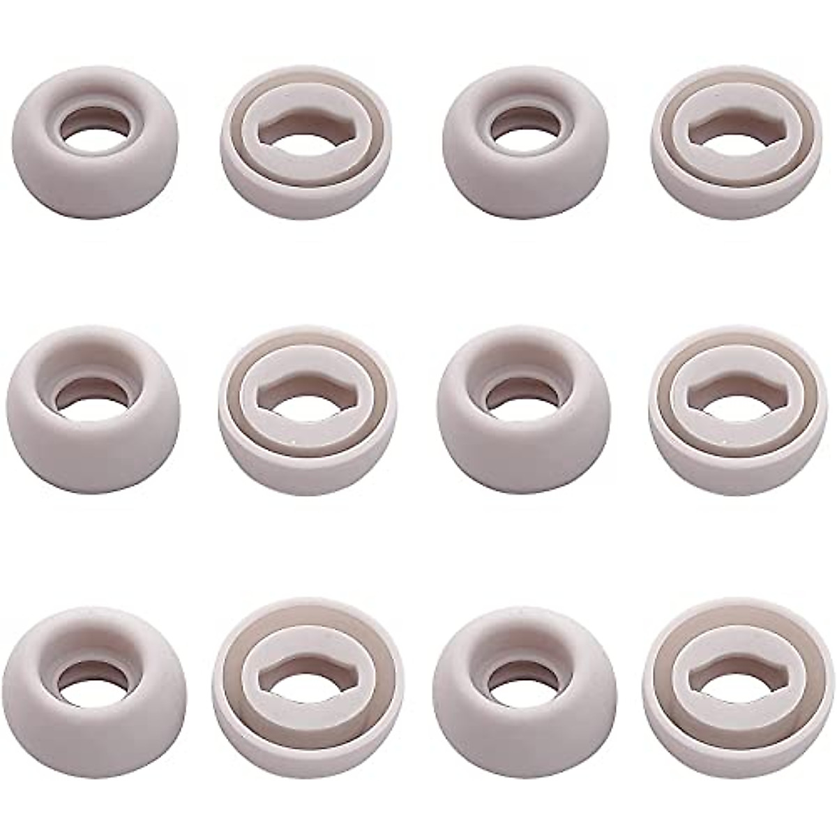 BLUEWALL Ear Tips for Galaxy Buds Pro Headphones, Fit in Charging Case Earbud Tips Eartips Replacement for Galaxy Buds Pro SM-R190 Earbuds, S/M/L 6 Pairs, Phantom Silver