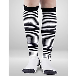 +MD 3 Pairs Compression Socks Moisture Wicking 8-15 mmHg for Women & Men Moisture Wicking Support Stockings for Airplane Flights, Travel, Nurses, Edema 10-13