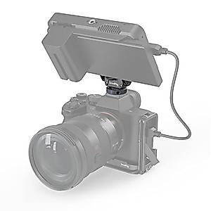 SmallRig Camera Monitor Mount Lite with Cold Shoe, Swivel 360° and Tilt 180° Holder for Field Monitor, LED, Flash and Video Shooting Photography Accessories, Max Load Capacity of 90° Tilt 3.2kg - 3809