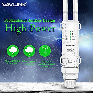 N/C (Upgrade Version) AC600 Dual Band 2.4+5G 600Mbps Outdoor WiFi Extender,3 in 1 Outside Weatherproof PoE Access Point (AP)/ Wireless Repeater/Router/Internet Bridge Amplifier Signal Booster