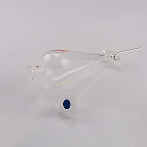 stonylab Borosilicate Glass 125 ml Heavy Wall Conical Separatory Funnel with 19/26 Joints and PTFE Stopcock, 125 ml