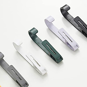 SCINNUL Clothes Pin Clip Hook Multi-Function Bathroom Curtain Clips Hangers, 8 Packs