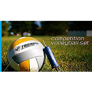 Triumph Classic Volleyball Set - Includes Regulation Size Volleyball, Pump and Padded Carry Case
