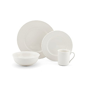 Mikasa Italian Countryside 16-Piece Dinnerware Set, Service for 4, Ivory
