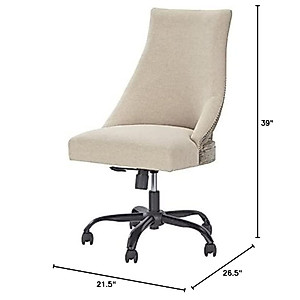 Signature Design by Ashley Office Program Swivel Desk Chair, Beige