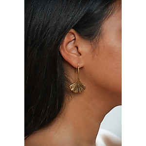Ginkgo Leaf Earrings - Museum Reproductions - Made in the United States