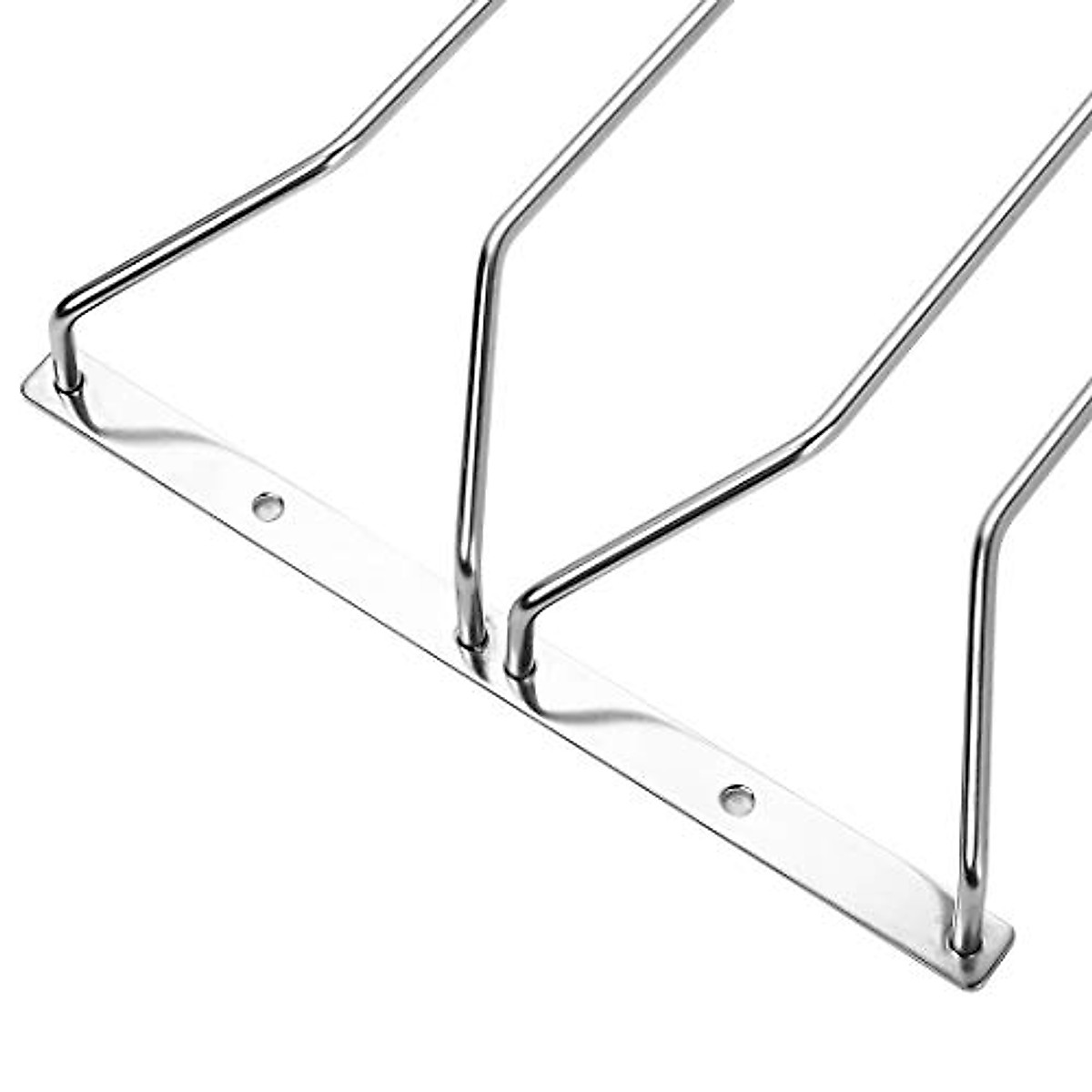 Dianoo 2 Rows 27cm Wine Glass Racks, Stemware Racks, Stainless Steel Bar Home Cup Glass Holder, Wine Glass Rack Hanger, Under Cabinet Wine Glass Stemware Rack Holder, 2 Rows