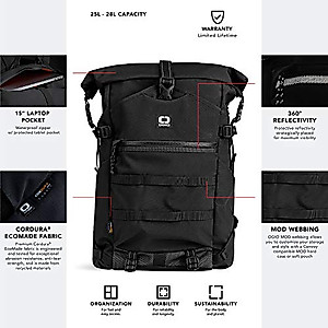 OGIO ALPHA Convoy 525r Rolltop Backpack, Woodland Camo