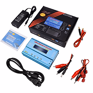 diymore Balance Charger Discharger 1S-6S Digital Battery Pack Charger 80W 6A with AC Adapter for Li-ion/Life/NiCd/NiMH/LiHV/PB/Smart Battery