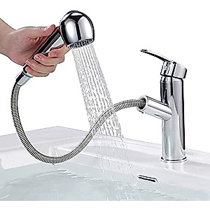 GOTOTOP Kitchen Faucet Bathroom Tap 3-Functions Pull-Out Faucet Nozzle Sink Faucet Spray Head Sprayer Spout Setting Replacement Part Hot for Personal Hygiene
