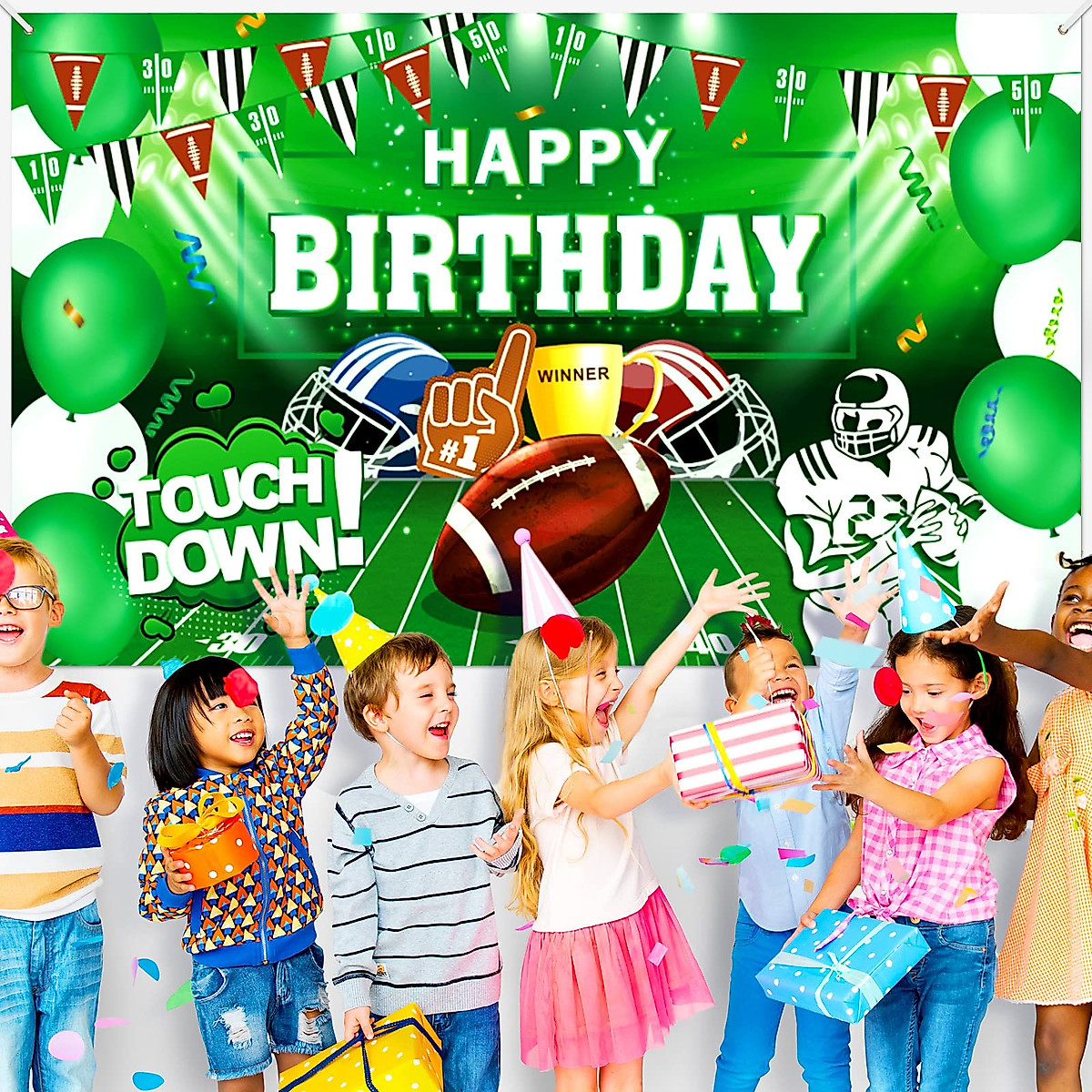 Football Birthday Party Decorations Super Football Bowl Game Backdrop Banner Football Background Backdrop Football Theme Birthday Party Supplies Touchdown Banner Football Birthday Party Decor