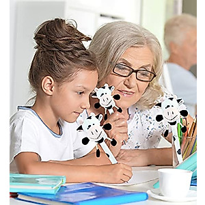 DolliBu White Cow Plush Pen - Cute & Soft Farm Life Stuffed Animal Ballpoint Novelty Pen Toy, Writing Pen Instrument For Cool Stationery School & Office Desk Decor Accessories for Kids & Adults