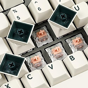 DROP DCX Jasmine Keycap Set, Doubleshot ABS, Cherry MX Style Keyboard Compatible with 60%, 65%, 75%, TKL, WKL, Full-Size, 1800 layouts and More
