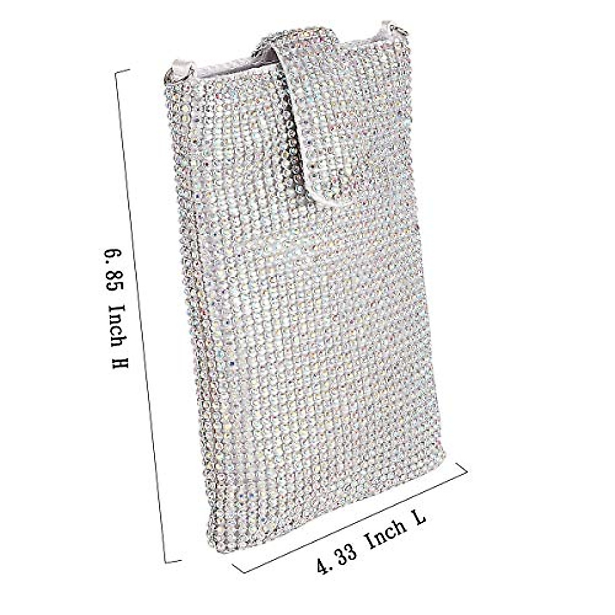 Evening Handbags Clutch Purses for Women Crystal Rhinestone Small Crossbody Bag Cell Phone Purse Wallet in ABcolour