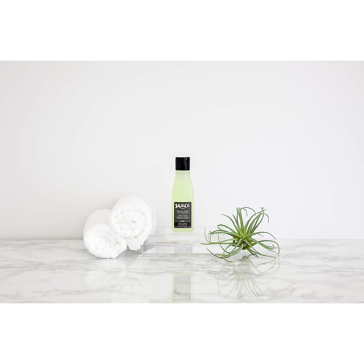 SAUCE BEAUTY Intense Repair Olive Oil Treatment - Hair Oil for Curly Hair w/Olive, Thyme & Basil Oils - 2 Fl Oz Hair Oil for Damaged Hair & Split Ends (EVOO)