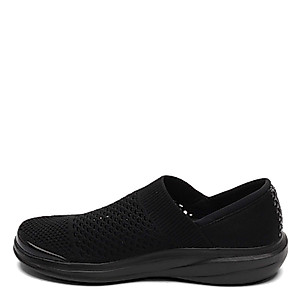 BZees Womens Charlie Slip-ons Loafer, Black, 8 US