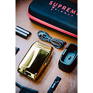Foil Shaver by SUPREME TRIMMER - STF602 (150 Min Runtime) Wet/Dry Pro Barber Electric Razor Bald Head - Gold Crunch