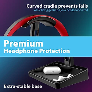 TotalMount Headphone Stand – Premium Headphone Storage and Protection (Tall Headset Stand)