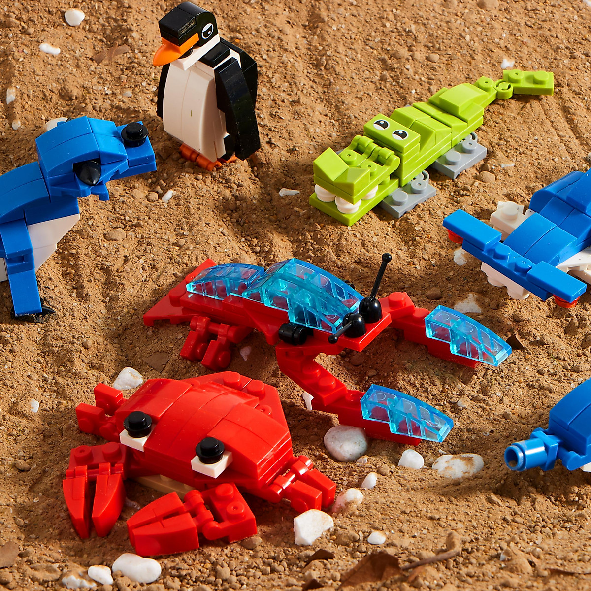 JOYIN 24 Pcs Valentine Animal Building Blocks in Blind Bags, Including Dinosaur, Sea Animal and Wildlife Creatures Design, Kids Valentine's Day Party Favors, Gift Exchange, STEM Educational Toy