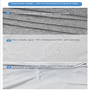 ANPIOX Reusable Adult Diaper Pants Washable Diapers Shorts Incontinence Care Pants Anti-Bed-wetting Impermeable Elderly Long Pants Breathable,C,S