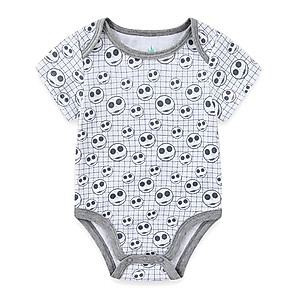 Disney Nightmare Before Christmas Boys’ Jack Skellington 3 Pack Bodysuits for Infant – Grey