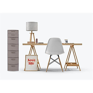 MQ Eclypse 7-Drawer Plastic Storage Unit, Taupe