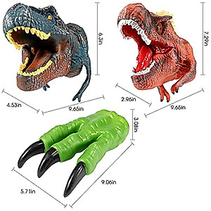 Dinosaur Toys Puppets for Kids, t rex Dinosaur playset Toys Dino Claw for Boys, 6 pcs