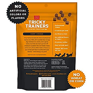 Cloud Star Tricky Trainers Soft & Chewy Dog Training Treats 14 oz Pouch, Cheddar Flavor, Low Calorie Behavior Aid with 360 treats