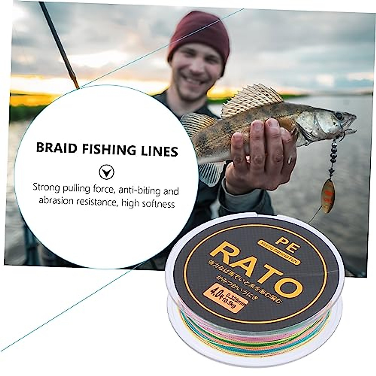Unomor 1 Roll Braided Fishing line Fishing Accessories Fishing Thread Fishing line Saltwater Nylon line Braided Fishing Wire Fluorescent Fishing line Freshwater Fishing Supplies
