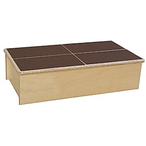 Wood Designs 990360BN Step Stool with Brown Tread, Natural Baltic Birch Plywood