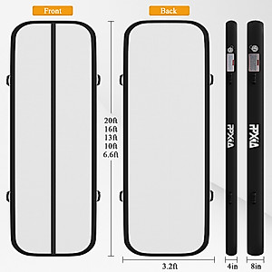 PPXIA Inflatable Gymnastics Mats Air Tumbling Mat - Inflatable Tumble Track 10ft 4 inch Thick, Cheer Mat Air Floor for Kids Home Use Gym Yoga Training Cheerleading With Air Pump