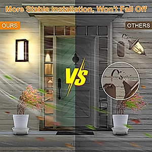 LED Outdoor Wall Porch Light,2 Pack Modern Wall Sconce 3000K Waterproof Exterior Lighting Fixtures Wall Mount