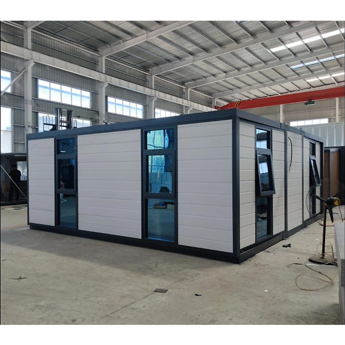 Expo Groups New Luxury 13x20ft+ Flat Roof Expandable Folding Container House Design - Prefab Foldable Home – Fully Equipped Kitchen & Bathroom + Pre-Wired (13x20ft)