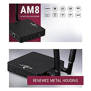 Ugoos AM8 8K Ultra HD Android TV Box Android 11.0 Amlogic S928X-J LPDDR4 4GB RAM 32GB ROM WiFi6E 1000M LAN BT5.3 USB3.0 Support AV1 H.265 8Kx4K 60fps HDR Set Top TV Box