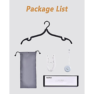 Sazfli Travel Folding Hangers, 10-Pack, Black & White, Portable and Durable PP+Aluminum Alloy, Space-Saving, Non-Slip Design, Perfect for Travel, Camping, and Home Use