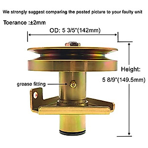 q&p Outdoor Power Spindle Assembly Bracket Replaces AM121324 AM126225 GY00038，fit38 inch 42 inch Deck LT160 LT180 AM121324 AM126225 GY00038