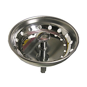 LASCO 03-1055 Long Post Kitchen Sink Basket That Fits All Standard Sinks Opening, Chrome Plated Finish