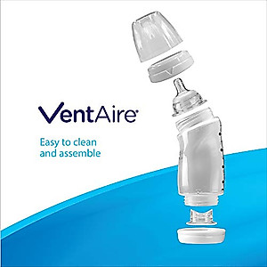 Playtex Baby VentAire Bottle, Helps Prevent Colic and Reflux, 6 Ounce Bottles, 3 Count