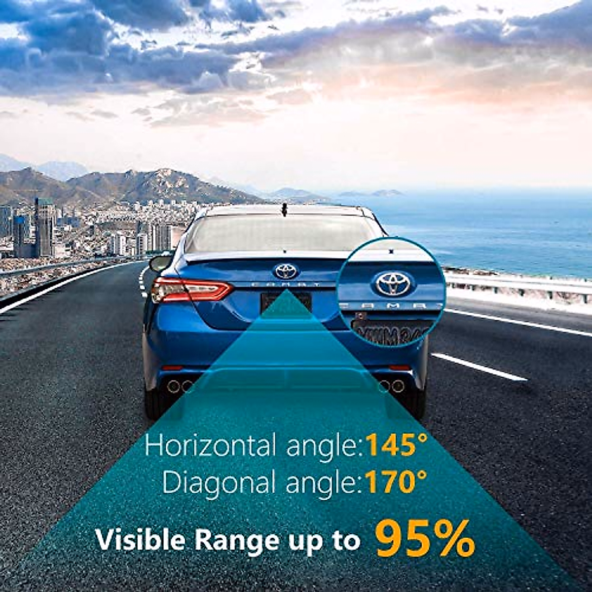 HD 1280x720p Reversing Camera Integrated in Number Plate Light License Rear View Backup Camera Waterproof Night Vision for Toyota Land Cruiser/Prado LC 90 120 150 / Prado/FJ Cruiser